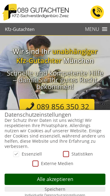 089 Gutachten Kfz-Sachverständigenbüro Zwez, Unfallgutachten & Sachverständige in München
