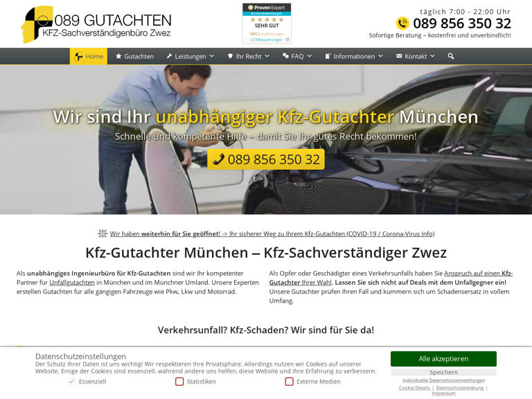 089 Gutachten Kfz-Sachverständigenbüro Zwez, Unfallgutachten & Sachverständige in München